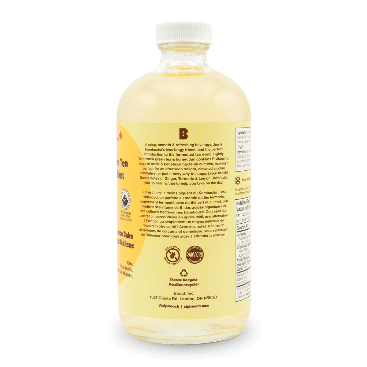 Sparkling Green Tea - Ginger, Turmeric & Lemon Balm (6 Bottles) – Booch ...