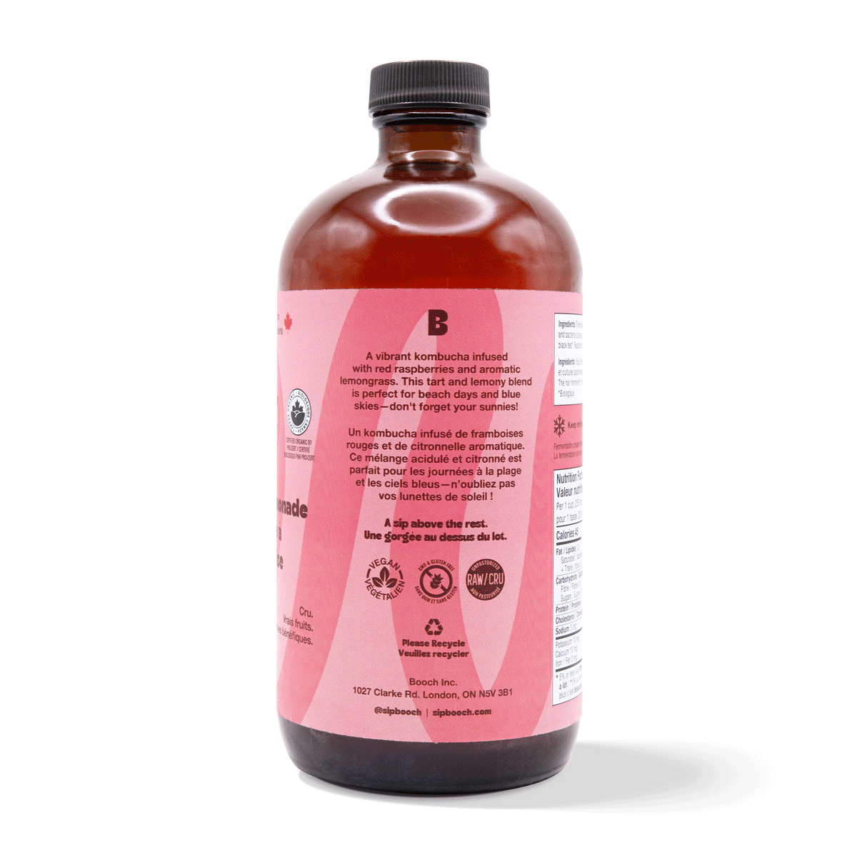 Kombucha - Raspberry Lemonade (6 Bottles) – Booch Organic Kombucha